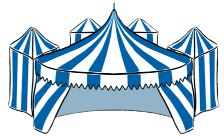 Examples of capri tent layouts - Nick's Pop Up Parties marquee hire